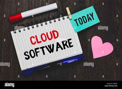 Writing Note Showing Cloud Software Business Photo Showcasing Programs