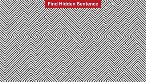 Optical Illusion Eye Test Can You Find The Hidden Sentence In The