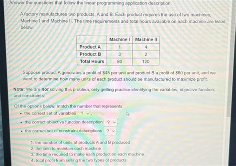 Solved Answer The Questions That Follow The Linear