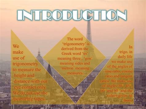 Some Applications Of Trigonometry Ppt