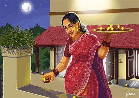 Nanda Gopal On Linkedin My Todays Artwork Happy Kaarthigai Deepam