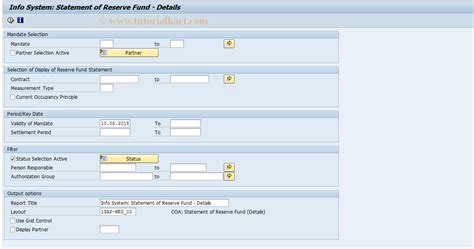Reismmcapd Sap Tcode Info Syst Reserve Fund Stmt Details