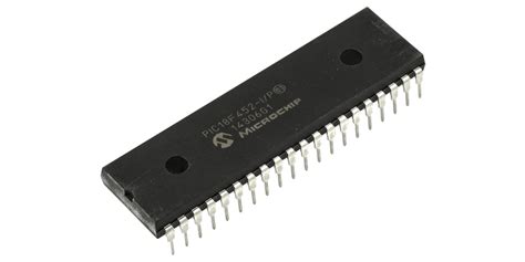 microchip pic18f452 i p 8bit pic microcontroller pic18f 40mhz 32 kb flash 40 pin pdip rs