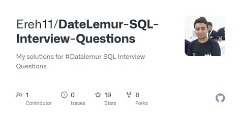 Github Ereh11datelemur Sql Interview Questions My Solutions For