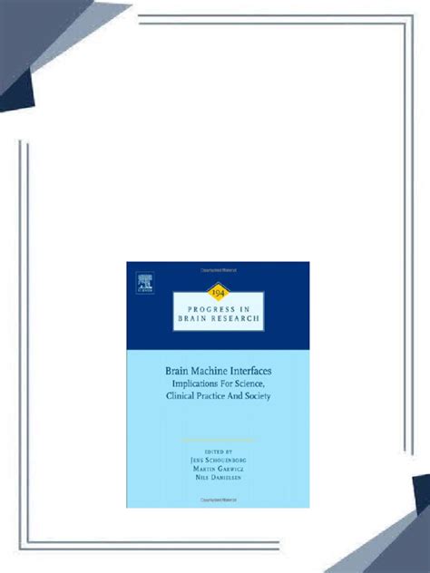 Ebook Brain Machine Interfaces Implications For Science Clinical Practice And Society By