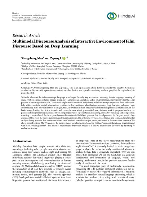 pdf multimodal discourse analysis of interactive environment of film