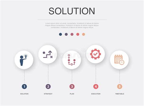 Solution Strategy Plan Execution Stock Vector Illustration Of Timetable Flat