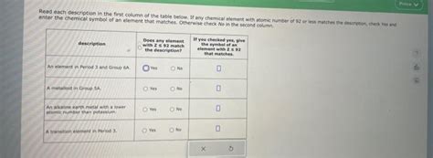solved read each description in the first column of the