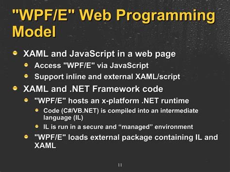 A First Look At Windows Presentation Foundation Everywhere Wpfe A Cross Ppt