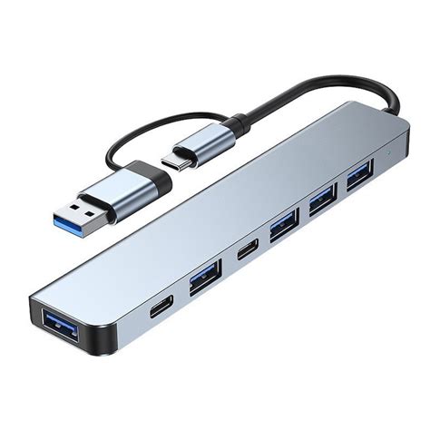 Hub Adaptor Multiport 7 In 1 5 0gbps Usb C Si Usb Usb3 0 X 1 Usb2 0 X 4 Date Pd Pd5w