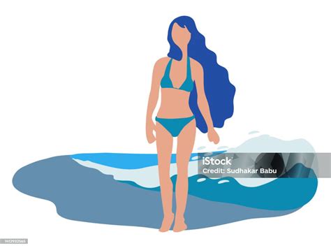 Beach Girl Posing Stock Illustration Download Image Now Adult