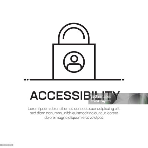 Accessibility Vector Line Icon Simple Thin Line Icon Premium Quality