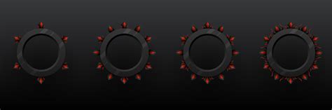 추상적인 검정색과 빨간색 원형 게임 아바타 배너 테두리 프레임 게임 Ui 디자인 A형 입간판에 대한 스톡 벡터 아트 및 기타
