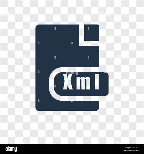 Xml Vector Icon Isolated On Transparent Background Xml Transparency Logo Concept Stock Vector