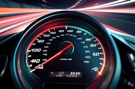 Speedometer Scoring High Speed In A Fast Motion Blur Racetrack Background Speeding