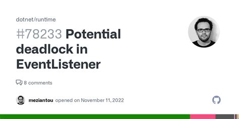 Potential Deadlock In Eventlistener · Issue 78233 · Dotnetruntime