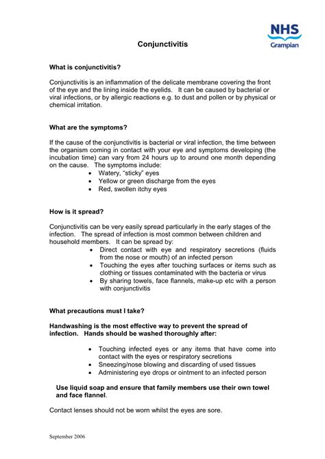 Conjunctivitis Patient Leaflet Docslib