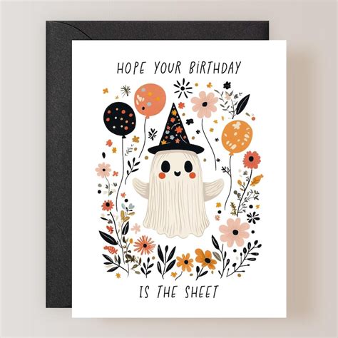 Halloween Birthday Card Etsy