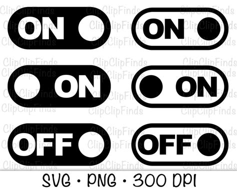 Mode On Svg Mode Off Svg Toggle Switch Bundle Power On And Etsy