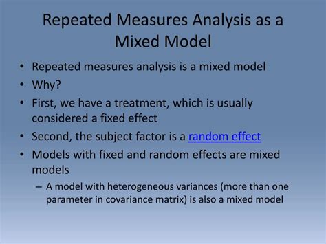 What Is Mixed Model Repeated Measures Analysis At Arthur Dwyer Blog