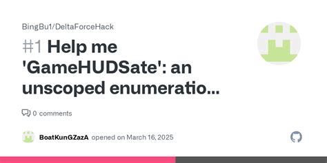 Help Me Gamehudsate An Unscoped Enumeration Cannot Be Redeclared As