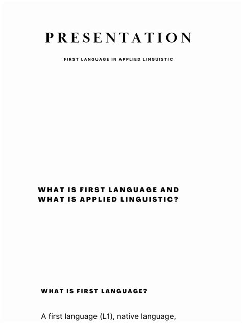 Linguistics Pdf Language Acquisition Linguistics