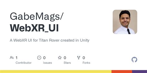 GitHub GabeMags WebXR UI A WebXR UI For Titan Rover Created In Unity