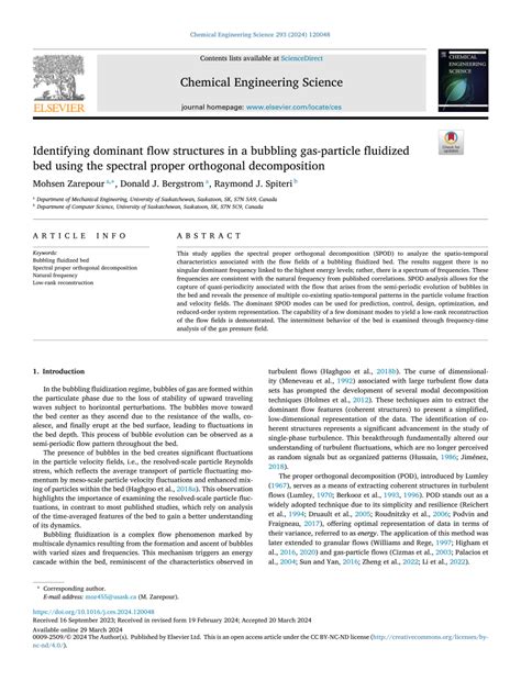 Pdf Identifying Dominant Flow Structures In A Bubbling Gas Particle