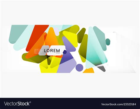 Mosaic Triangular Low Poly Style Abstract Vector Image