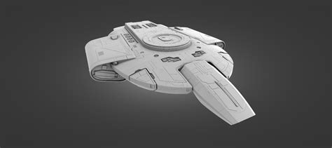 Defiant Class Starship 3d File Stl Etsy