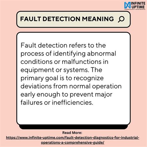 Fault Detection And Diagnostics For Industrial Operations A Comprehensive Guide Detection