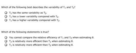 Solved 2 The Bias And Variability Of A Point Estimator Aa
