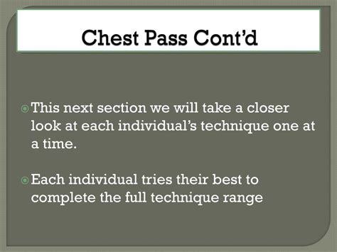 Ppt Chest Pass Powerpoint Presentation Free Download Id5289713