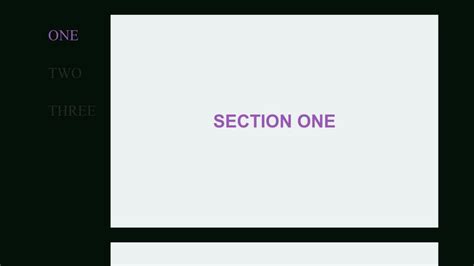 vertical navigation scroll effect