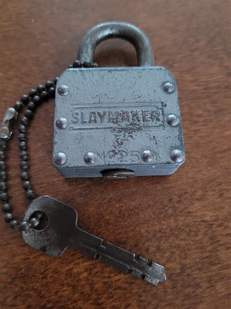 Slaymaker Padlock And Key No 25 Patent 1837071 Etsy