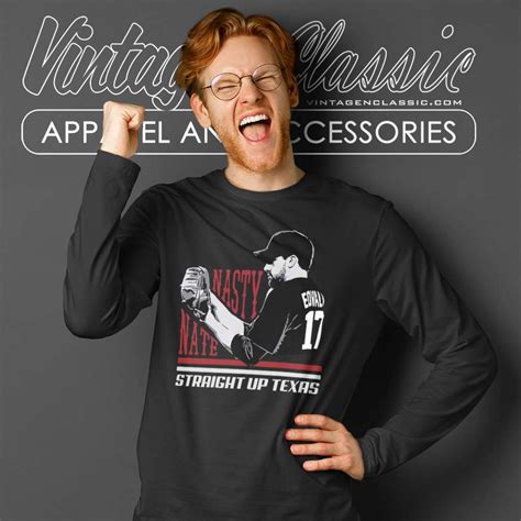 Nathan Eovaldi Nasty Nate Straight Up Texas Shirt Vintagenclassic Tee