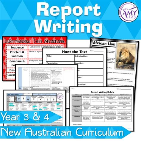 Information Report Writing Unit Year 3 And 4 Aligned With Acara By