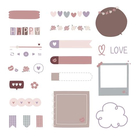 Set Of Cute Hand Drawn Doodle Text Box With Icon Speech Bubble