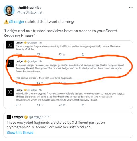 Is There A Reason This Tweet Was Deleted In The Original Ledger Thread Do The Trusted Providers