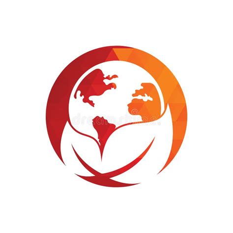 Globe Leaf Logo Icon Vector Earth And Leaf Logo Stock Vector Illustration Of Fresh Health