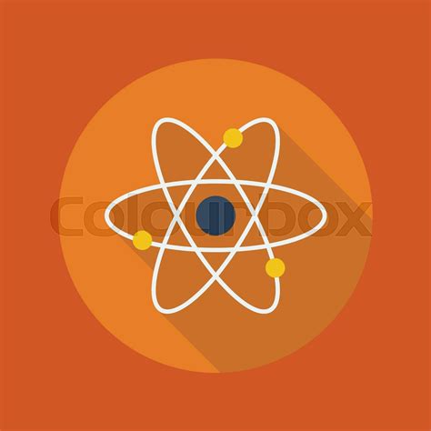 atom, icon, flach | Stock-Vektor | Colourbox