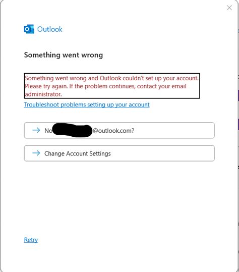 Error Adding Email Account To Outlook 2021 Microsoft Qanda