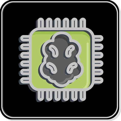 Icon Artificial Intelligence Related To Machine Learning Symbol