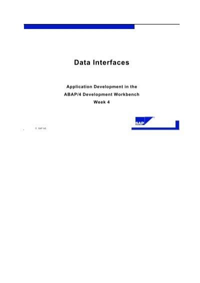 Data Interfaces