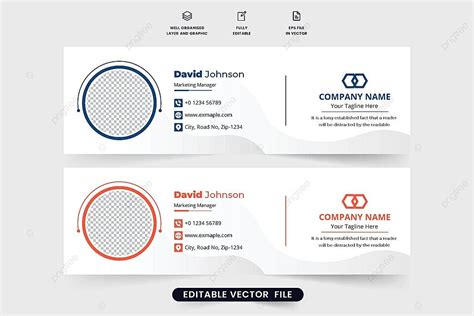 Minimal Email Signature Template With Color Accents Newsletter Design Corporate Cover Minimal