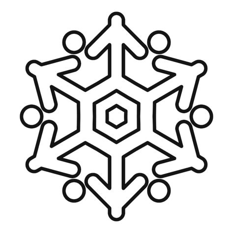 Premium Vector Falling Snowflake Icon Outline Falling Snowflake