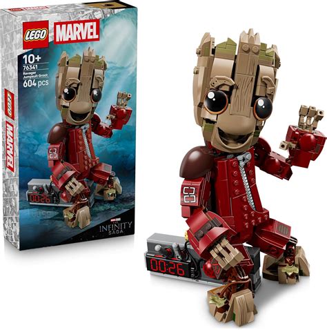 Lego Marvel Ravager Jumpsuit Groot Figure Collectible Superhero Toy