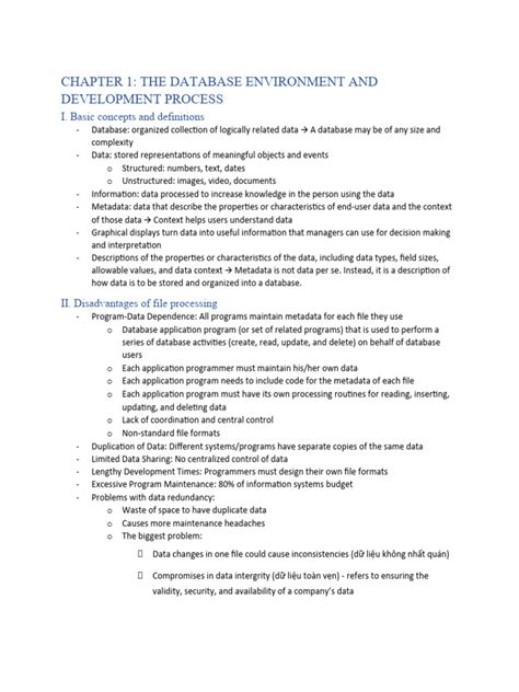 Database Note Pdf Databases Software Development Process