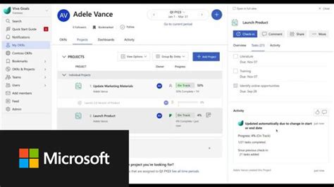 viva goals integration microsoft planner and microsoft project youtube