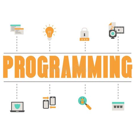 Coding And Programming Concept Stock Vector Illustration Of Computer